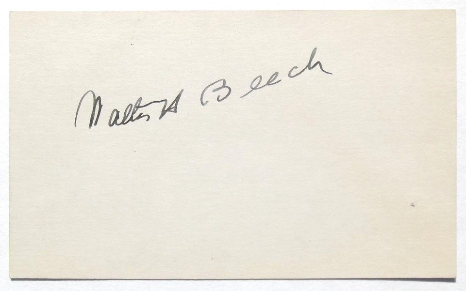 Walter Beech Aviation Pioneer Founded Beech Aircraft Company Autograph ...
