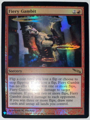 mtg magic Fiery Gambit FOIL ENGLISH pari ardent mystery booster MB the ...