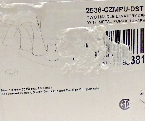 Delta 2538-CZMPU-DST Lahara Centerset 2-Handle Bathroom Faucet ...