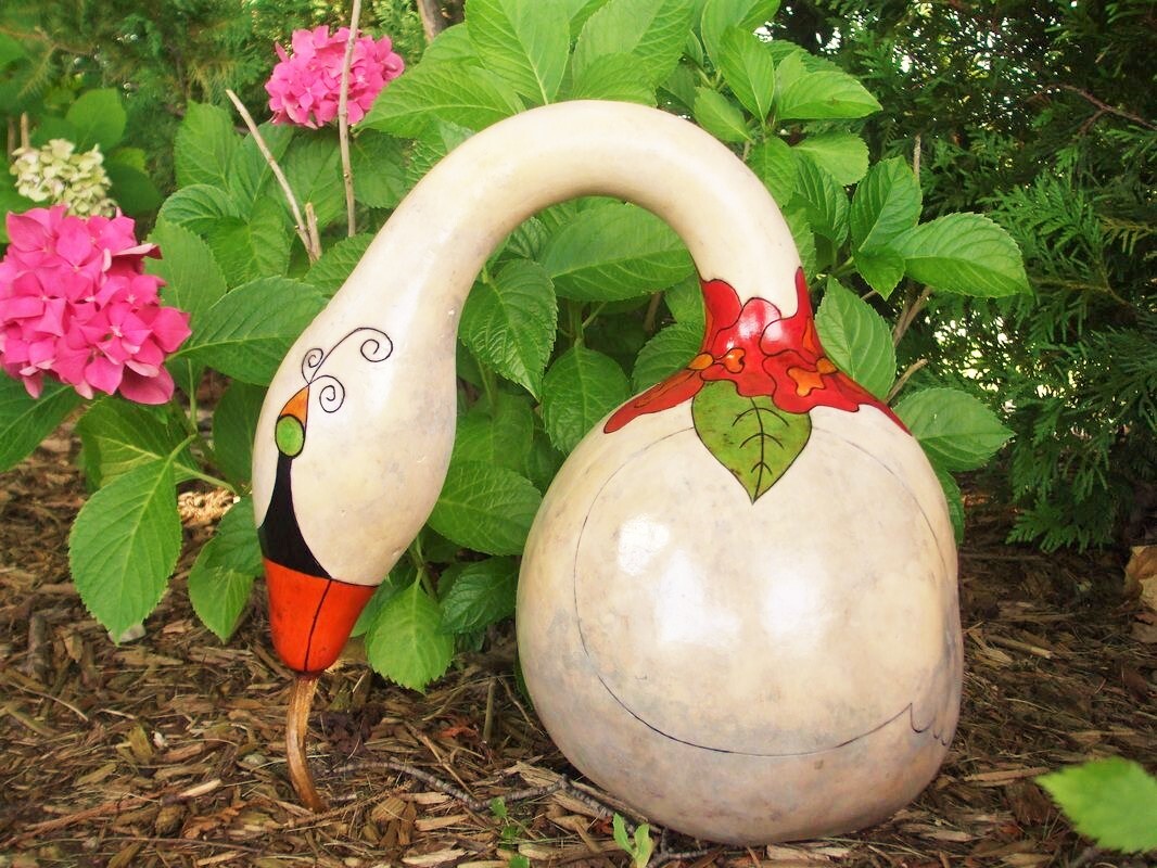 Speckled Swan Gourd Seeds | Ornamental Squash Apple Dipper Bottle Bird ...