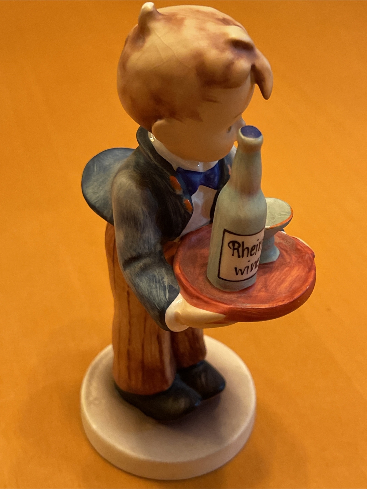 Hummel Goebel Waiter Figurine Boy Serving Wine Tray Glass TMK 6 Vintage ...