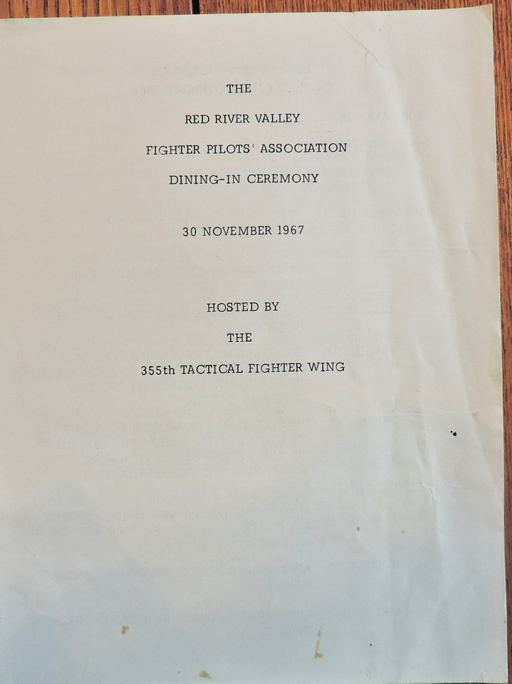 Vietnam Red River Rats 1967 3rd Reunion USAF 355th Pilot Souvenir ...
