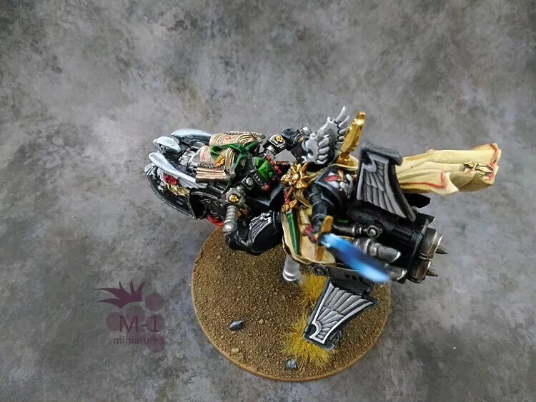 Warhammer 40k Primaris Space Marines Dark Angels Sammael M1 painted | eBay