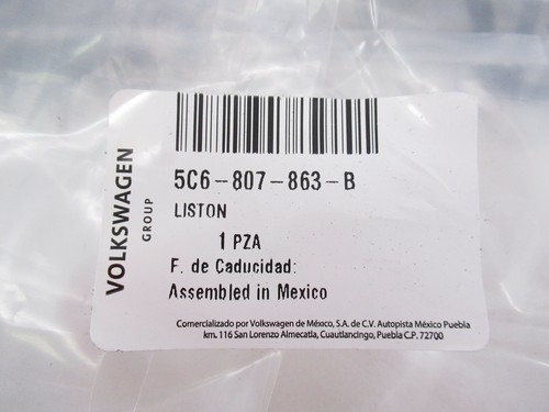 Genuine OEM VW 5C6-807-863-B Center Rear Bumper Support Bracket 2015 ...