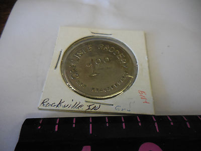CARLISLE GROCERY - TRADE TOKEN GF ONE DOLLAR IN MERCHANDISE -ROCKVILLE ...