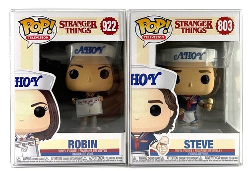 Funko Pop! Stranger Things Steve #803 & Robin #922 Set of 2 with ...