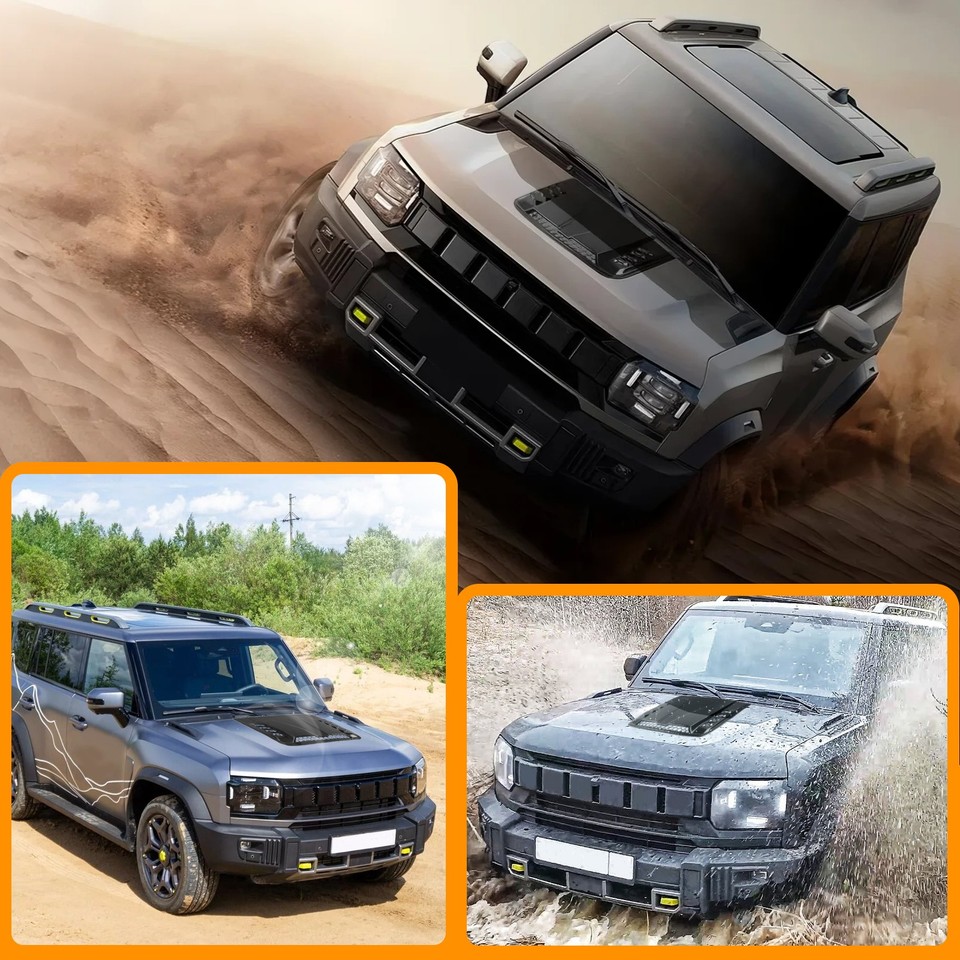 Carbon Fiber Style Car Hood Scoop Air Flow Cover Decoration For Ford ...