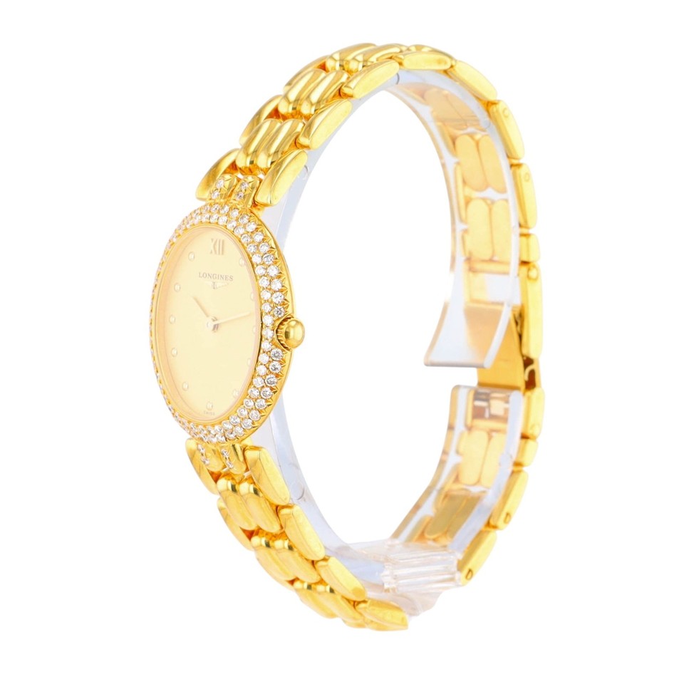 Longines DolceVita Oval 18KY Solid Gold w/ Genuine Diamonds Dress ...