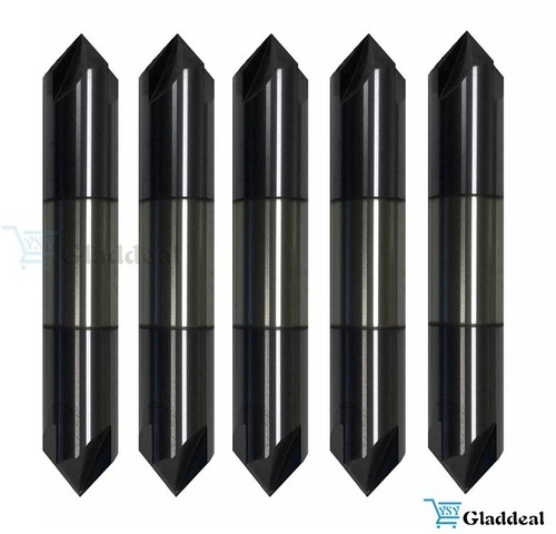 5PC 90 DEGREE CARBIDE CHAMFER MILL - DOUBLE END - TiALN COATED US 3/8 ...