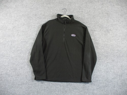 Drake Sweater Men XL Black Camp Fleece Pullover 1/4 Zip Lightweight ...