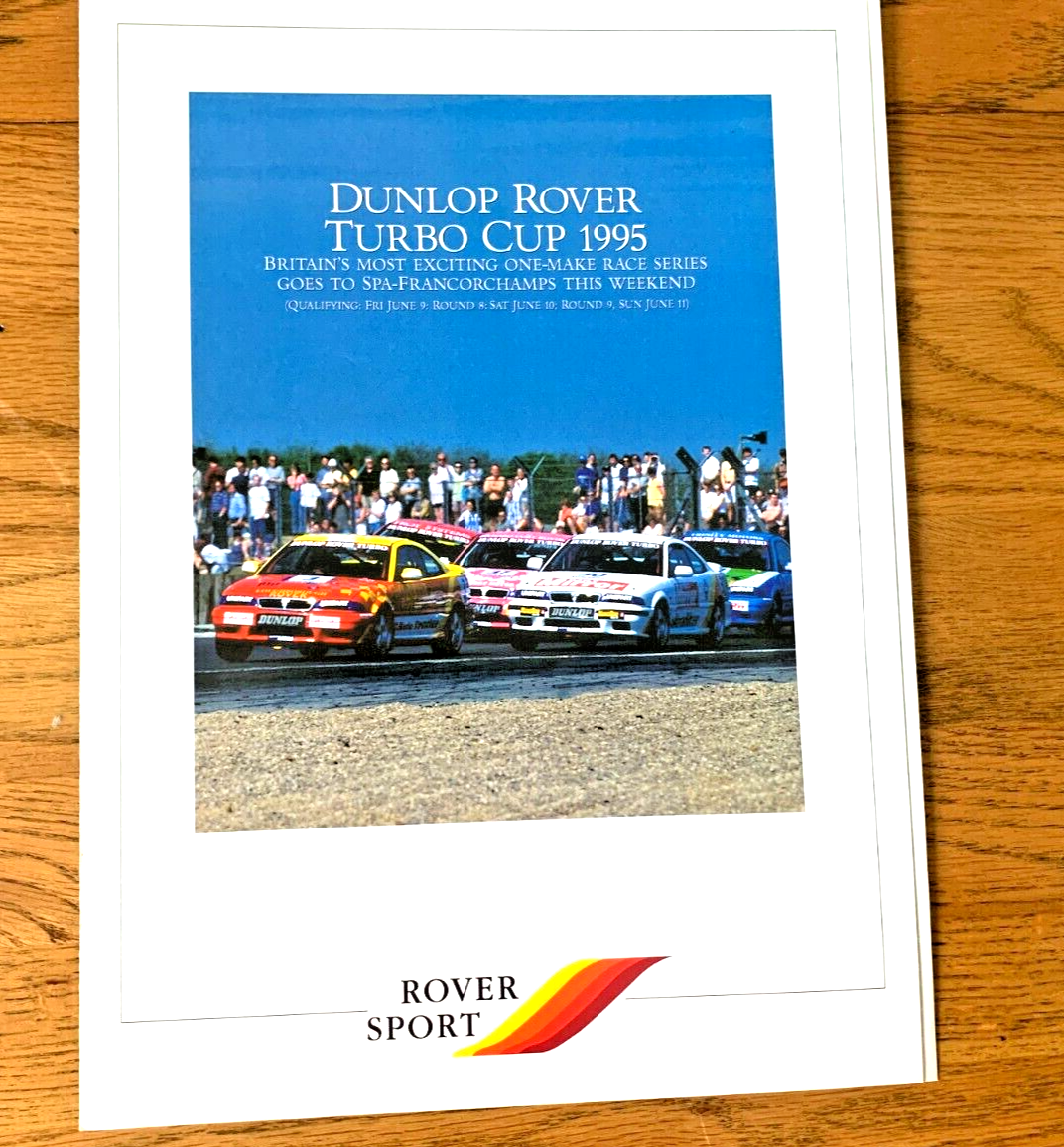 DUNLOP ROVER TURBO CUP 1995 - FRAMEABLE COLLECTIBLE ORIGINAL CLASSIC ...