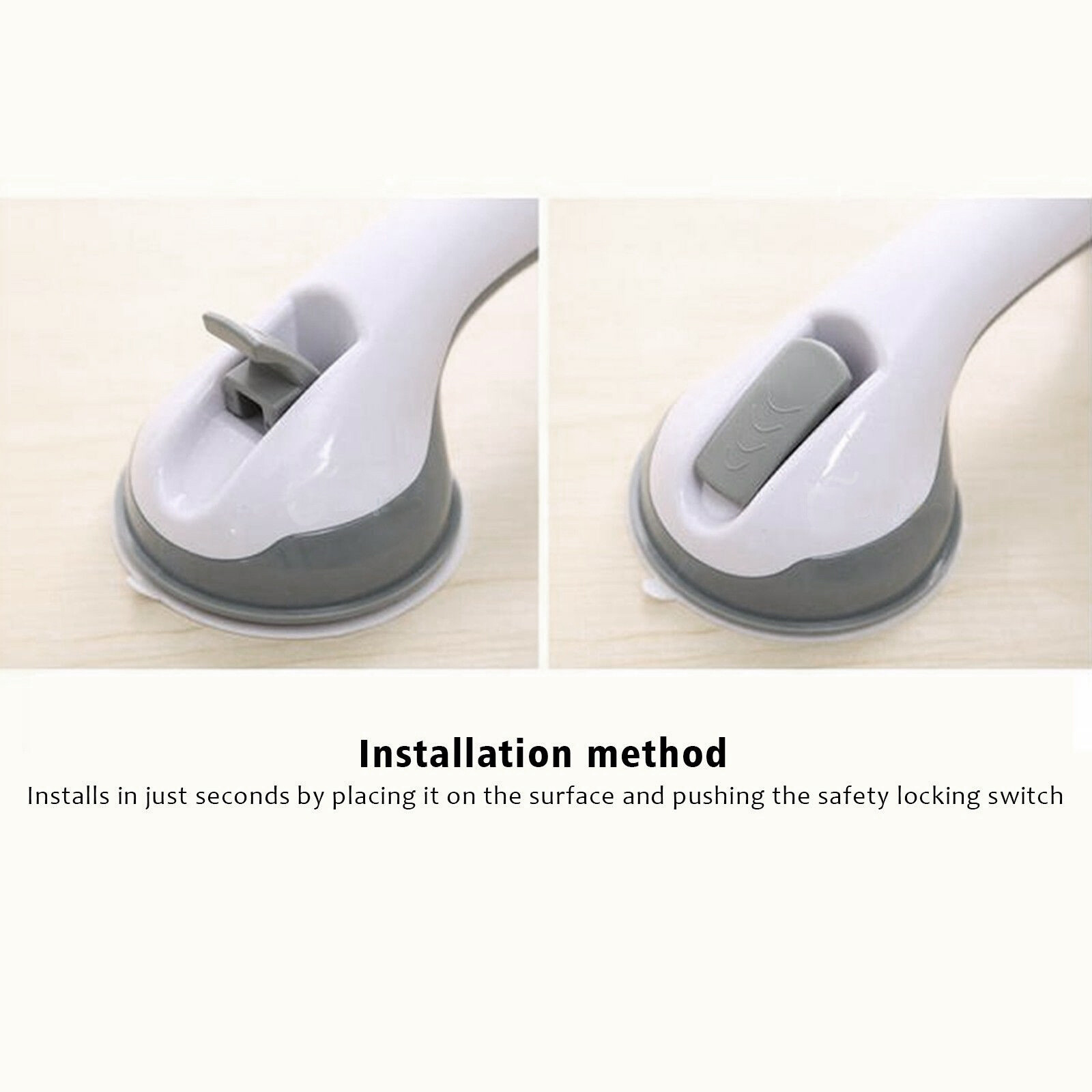 2X Bathroom Safety Support Grab Handle Bath Shower Suction Grip Hand ...
