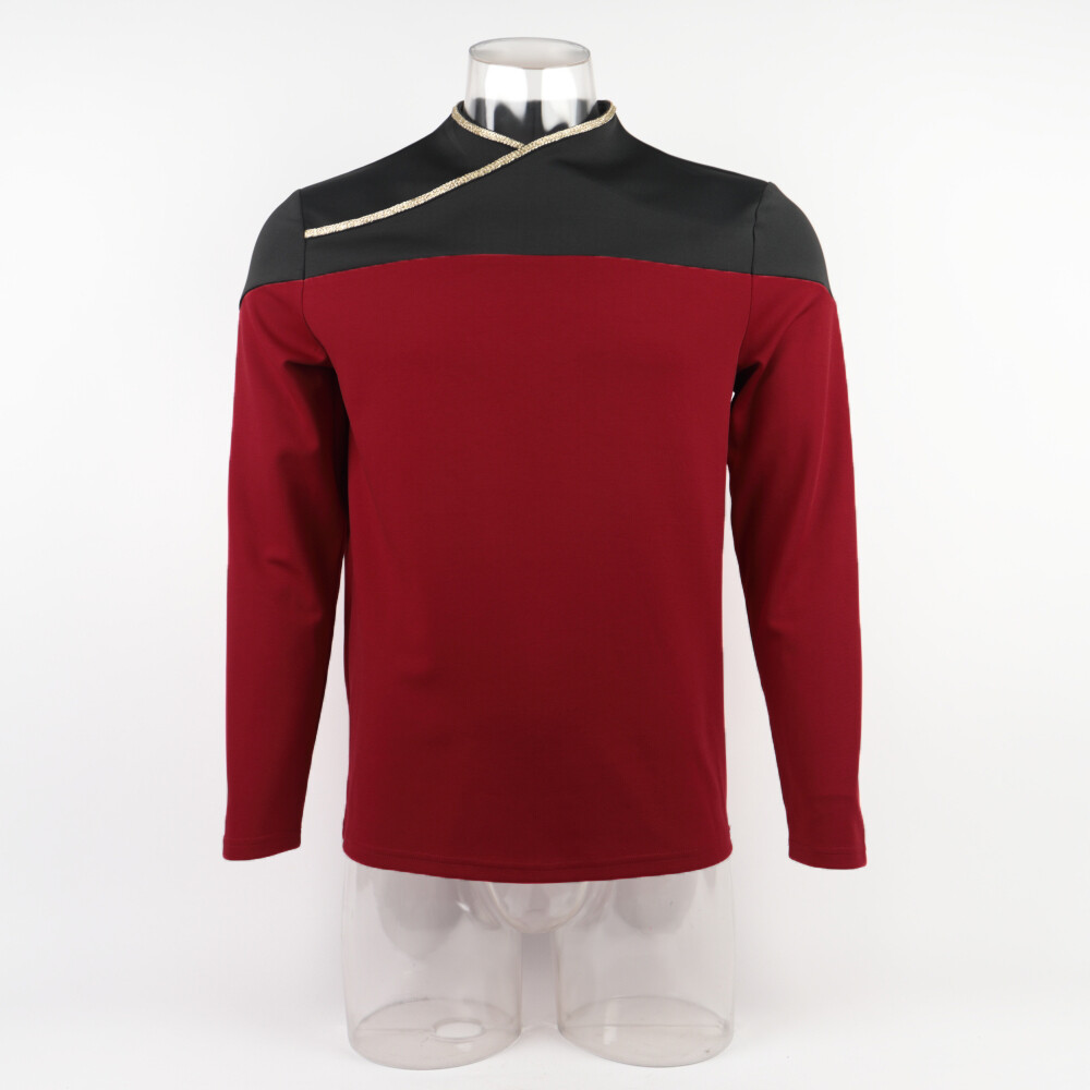The Next Generation Captain Picard Red Uniform Top Jacket Voyager DS9 ...