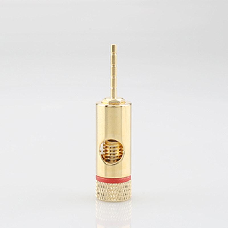4pcs Gold Plated HI-FI 2mm Pin Speaker Audio Cable Banana Plug ...