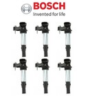 For Saab 9-3 2.8L Set of 6 Ignition Coil Spark Plugs Connect Bosch ...