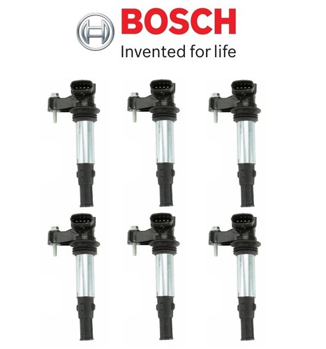 For Saab 9-3 2.8L Set of 6 Ignition Coil Spark Plugs Connect Bosch ...