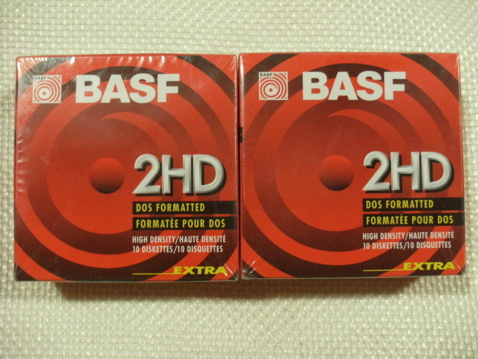 Lot of 2- 10 pack Diskettes 3.5" BASF 2HD DOS High Density Diskettes ...