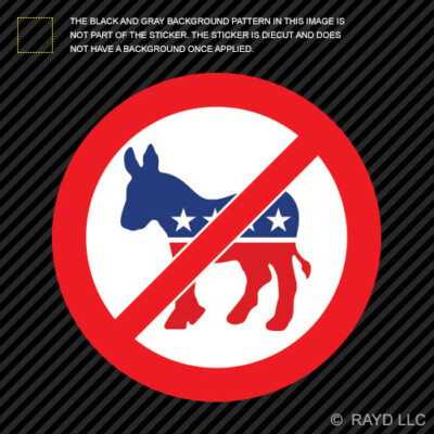 NO Democrat Donkey Logo Sticker Die Cut Vinyl pro trump anti liberal ...