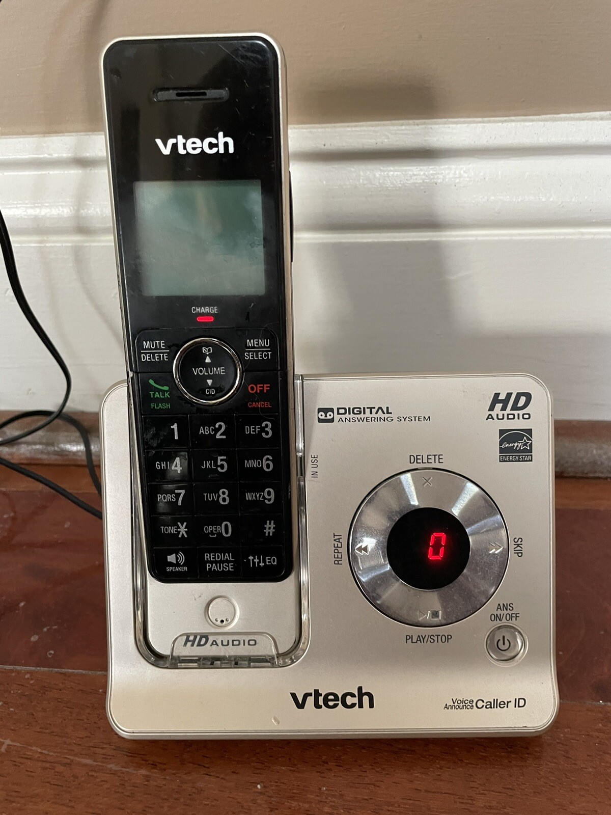 VTech CS6429-2 Cordless Phone Voicemail LED Answering Machine Cord ...