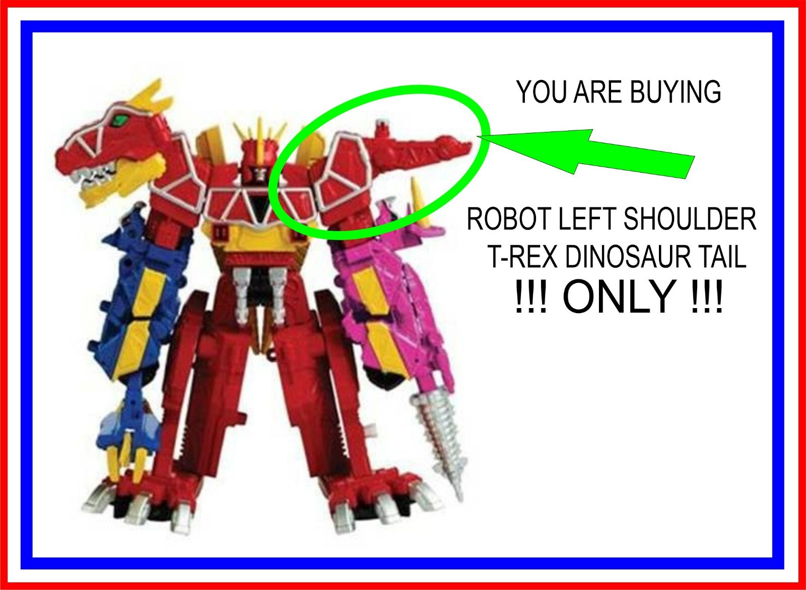 2015 Power Rangers Dino Charge _ DX Megazord _ T-Rex Tail / Zord ...