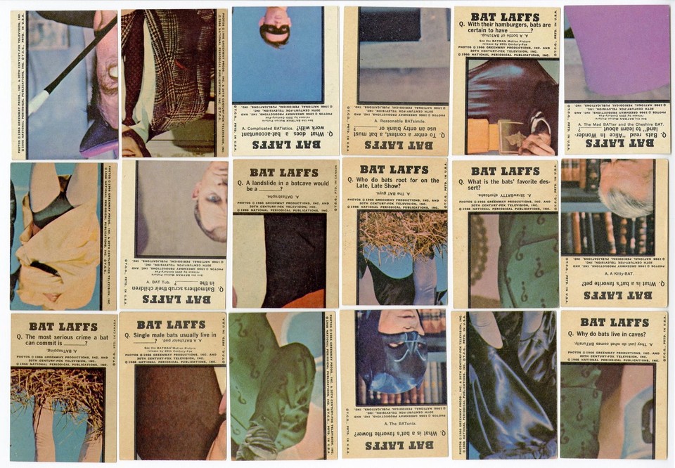 Batman Bat Laffs Complete Vintage Trading Card Set 55 Cards Topps 1966 ...