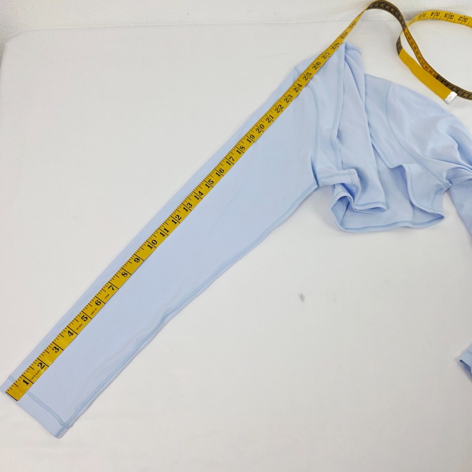 Lululemon Nulu Long Sleeve Yoga Shrug WNDM Windmill Blue Size 14 ...