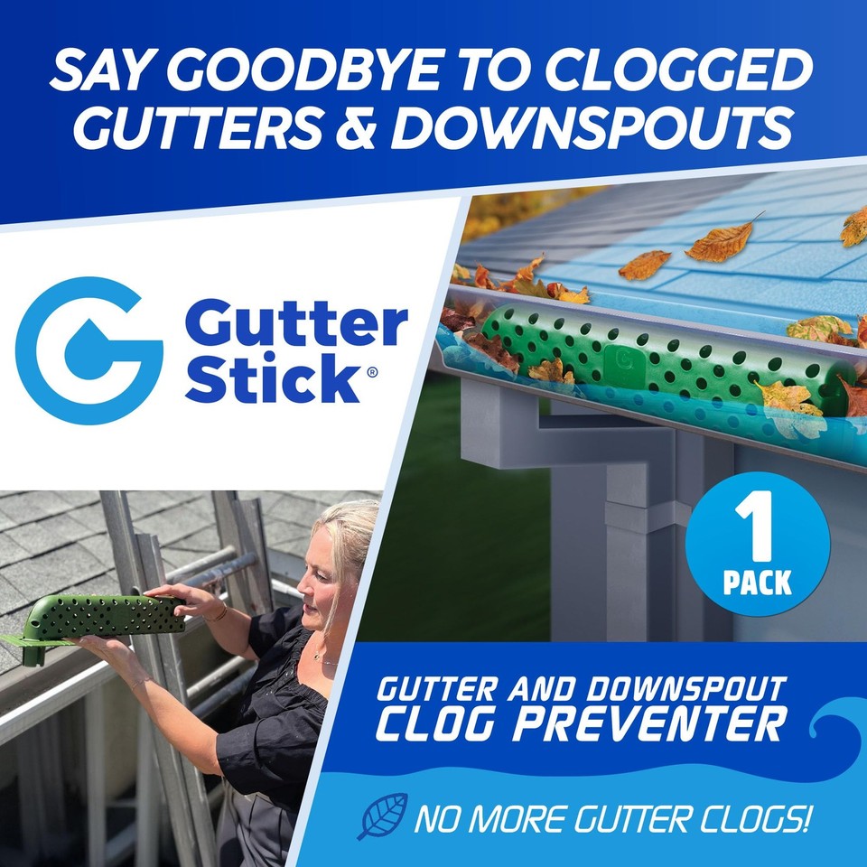 Gutter Stick® | Leaf filter protection and guard. Keeps water flowing ...