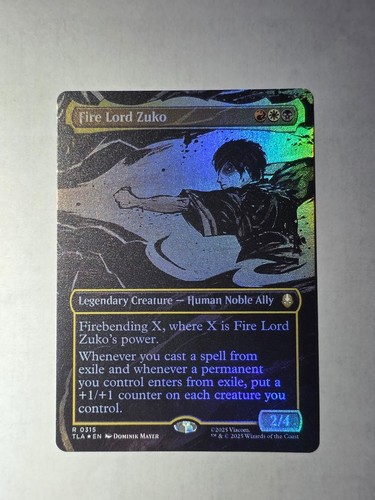 MTG Avatar The Last Airbender Fire Lord Zuko Borderless Foil 0315 | eBay