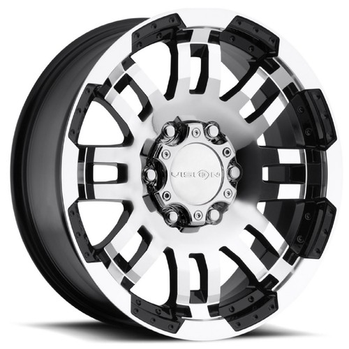 VISION WHEEL 375H7836GBMF25 SINGLE 17X8.5" GLOSS BLACK +25MM OFFSET ...
