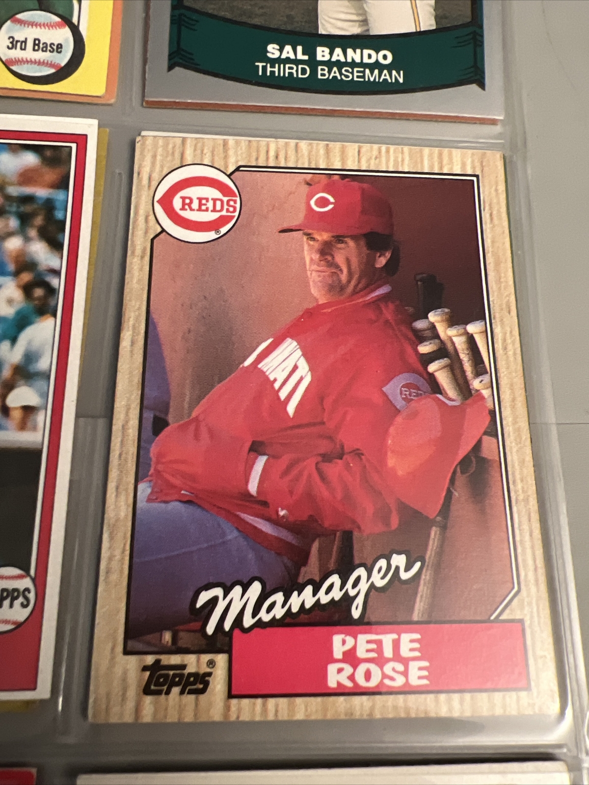 #393 Topps Pete Rose Manager Rare Error Card!! Free Shipping!! | eBay