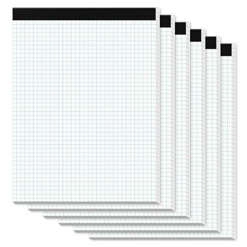 Graph Paper Pads 8.5 x 11, 4x4 Blue Quad Grid Paper 8.5 x 11.75 Inch 6 ...