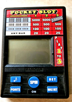 RADICA Pocket Slot 10000 Handheld Slot Machine Game Model 1370 TESTED ...
