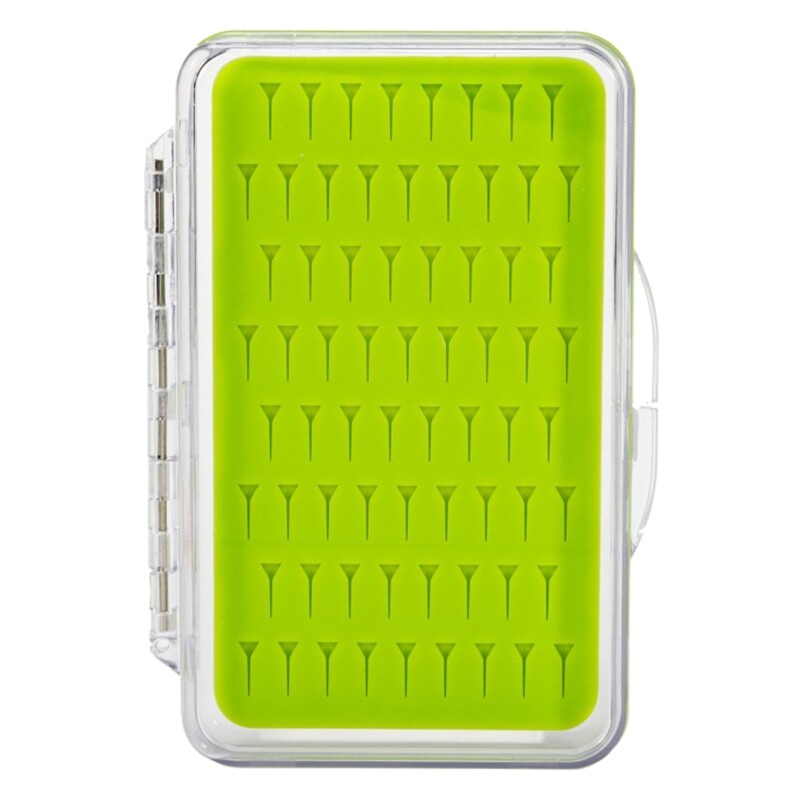 Waterproof Double Sides Plastic Fly Box Silicone Insert Fly Fishing ...