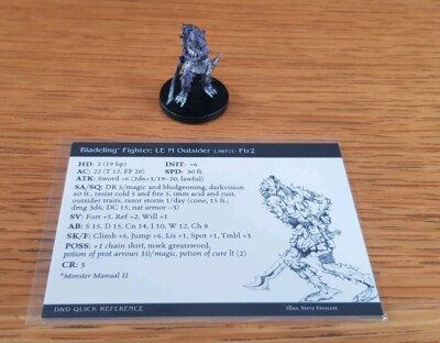 D&D Dungeons and Dragons Miniatures Giants of Legend Bladeling Fighter ...