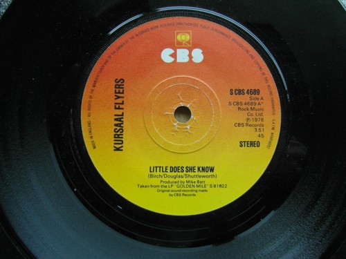 Kursaal Flyers 'Little Does She Know'. Original UK 7" vinyl single from ...