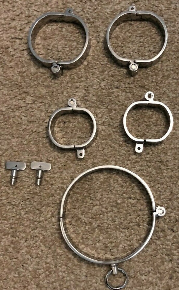 Heavy Duty Magnetic Steel Wrist Ankle Collar Cuffs Restraint Shackle ...