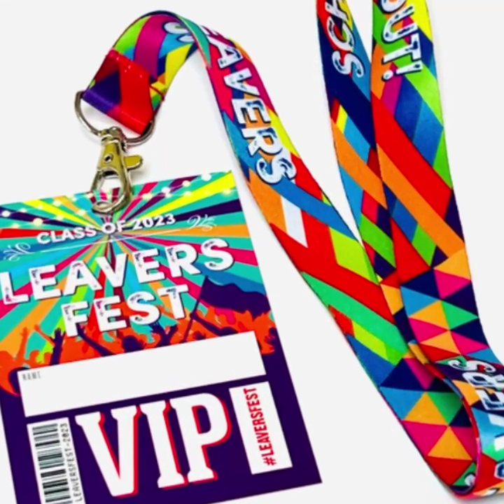LEAVERS FEST End of School Festival Party Lanyards - School Leavers ...