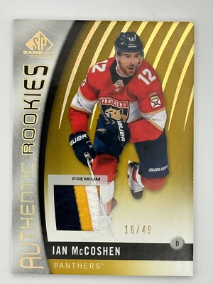 2017-18 UD SP Game Used Gold Patch Authentic RC #158 Ian McCoshen /49 ...