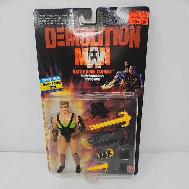 MOC 1993 Mattel Demolition Man Battle Hook Friendly Action Figure Denis ...