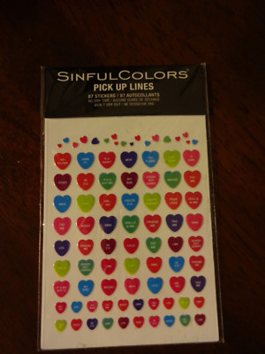 Sinful Colors “Pick Up Lines” Nail Stickers (87 Stickes) No Dry Time ...