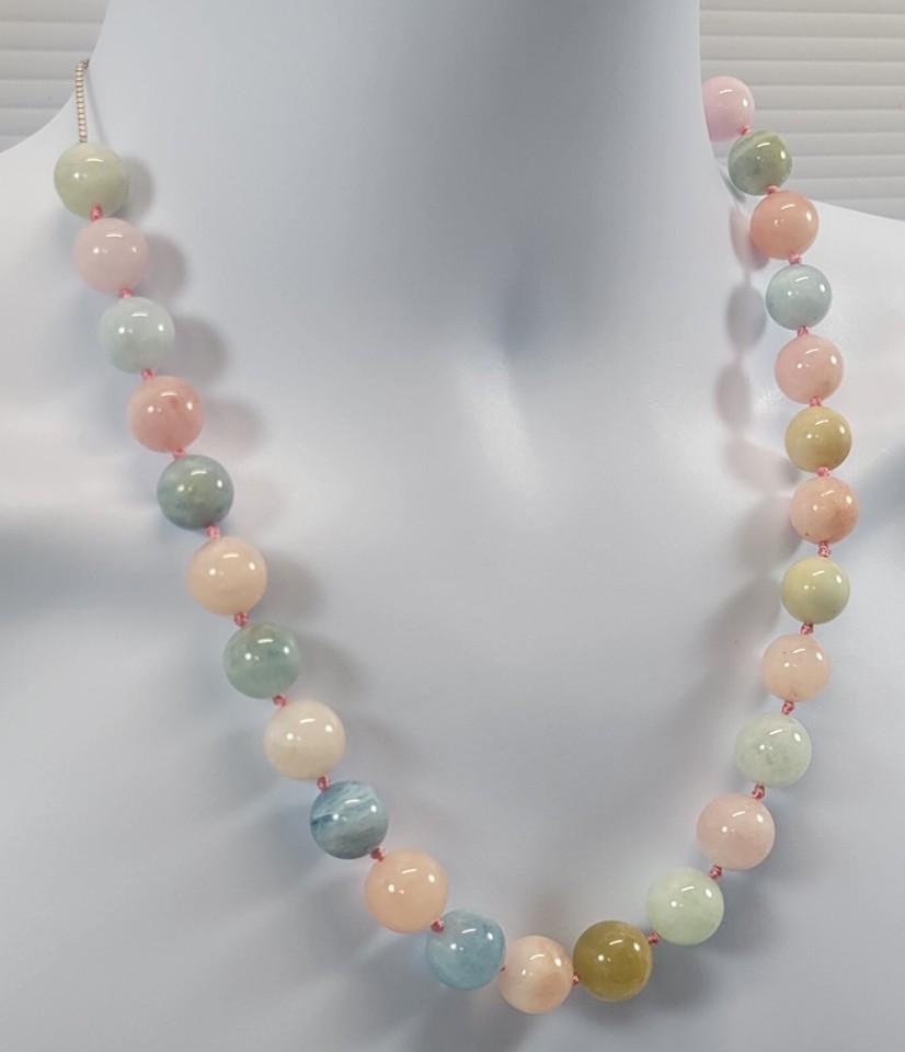 *L38) Woman Multicolor Heavy Polished Marble Costume Jewelry Chain ...