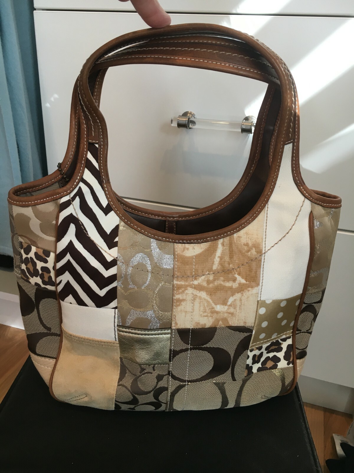 Coach Ergo Signature Brown Patchwork Shoulder Tote Ba… - Gem