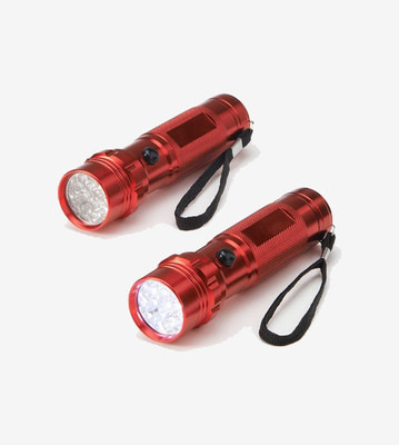 Totes 2 Pack Medium Flashlight Powerful 14 LEDs Per Light-Red - Great ...