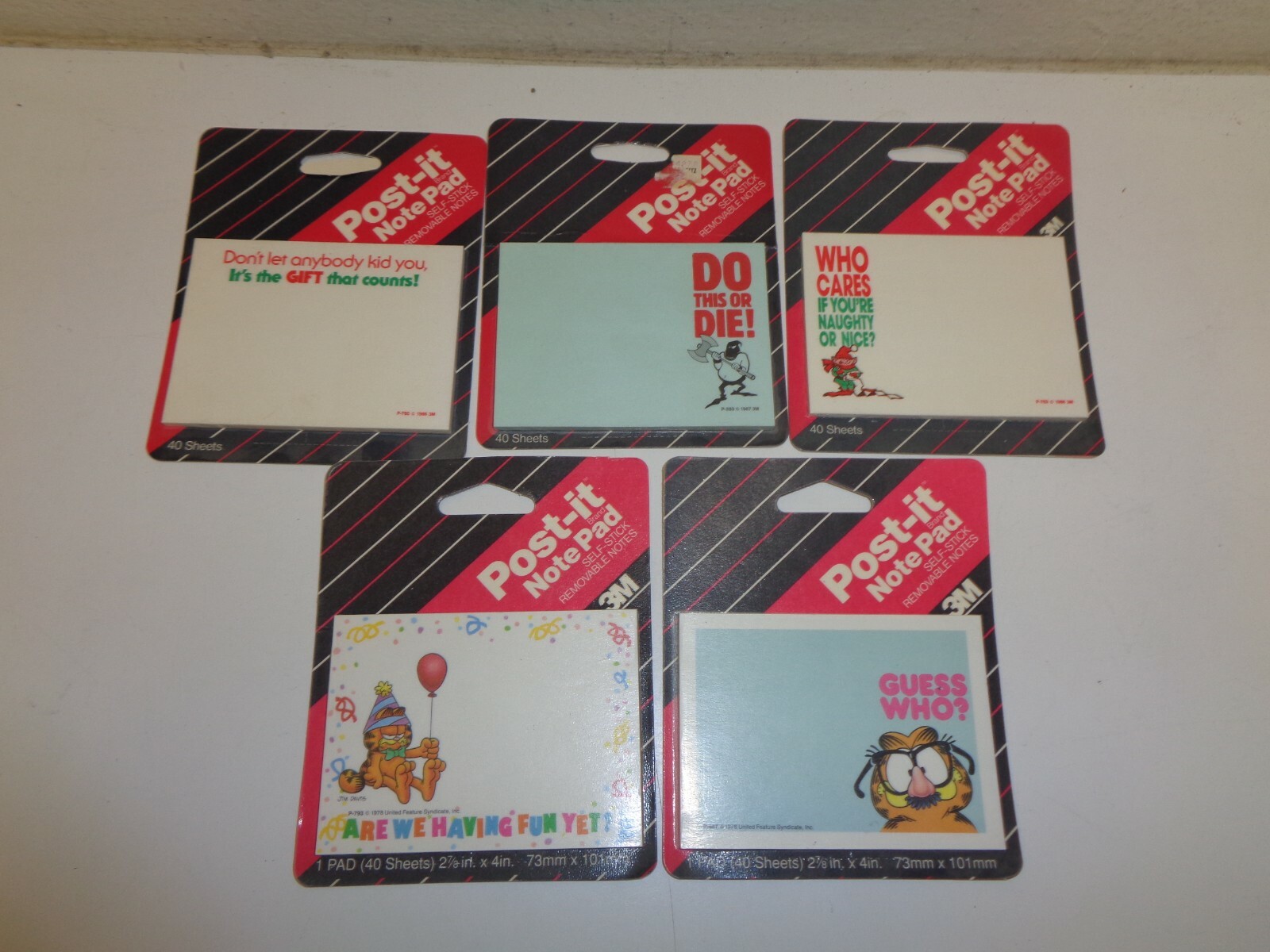 Vintage Post-It Note Pads Lot of 5 Garfield + | eBay