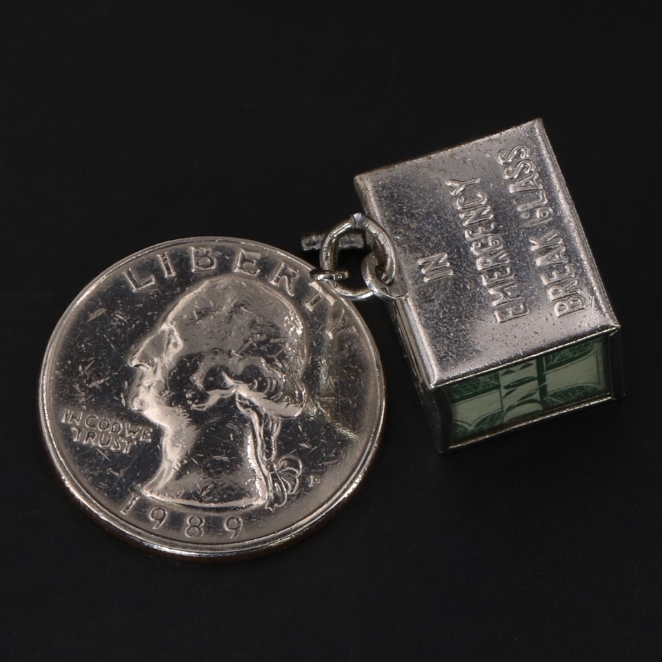 VTG Sterling Silver - Mad Money Dollar Bill Emergency Box Bracelet ...