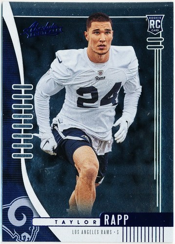 Taylor Rapp BLUE 2019 Panini Absolute Football #167 Los Angeles Rams ...