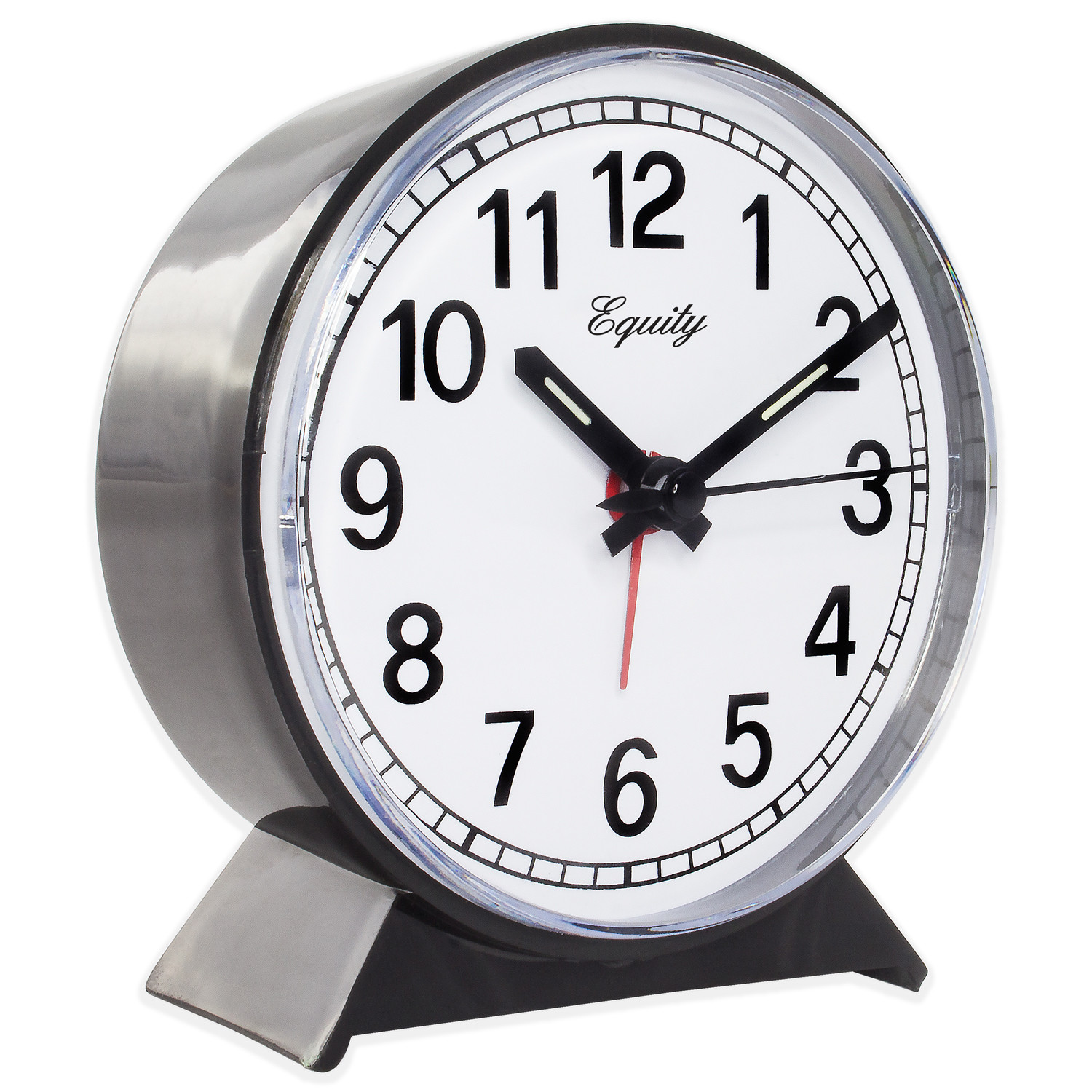 14075 Equity by La Crosse Key Wind Analog Quartz Alarm Clock - Black | eBay