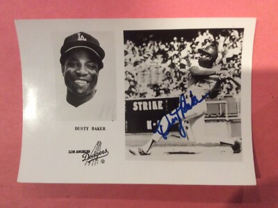 1978 Los Angeles Dodgers Team Issue 5X8 Glossy Dusty Baker Autograph ...