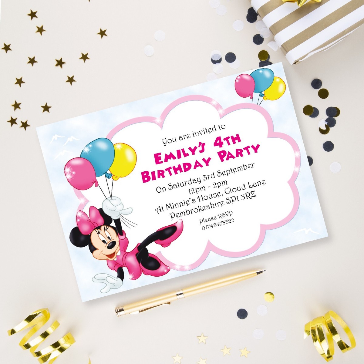 Minnie Mouse 1st Birthday Invitation Wording