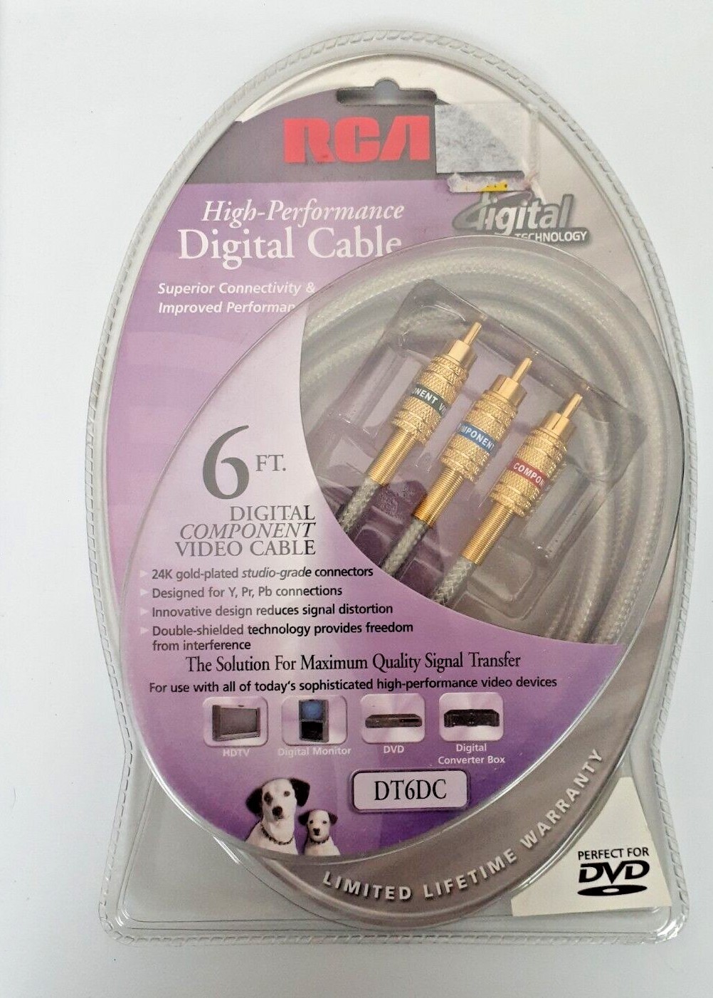 RCA High-Performance Digital Cable 6' Combination Audio/S-VHS Cable ...